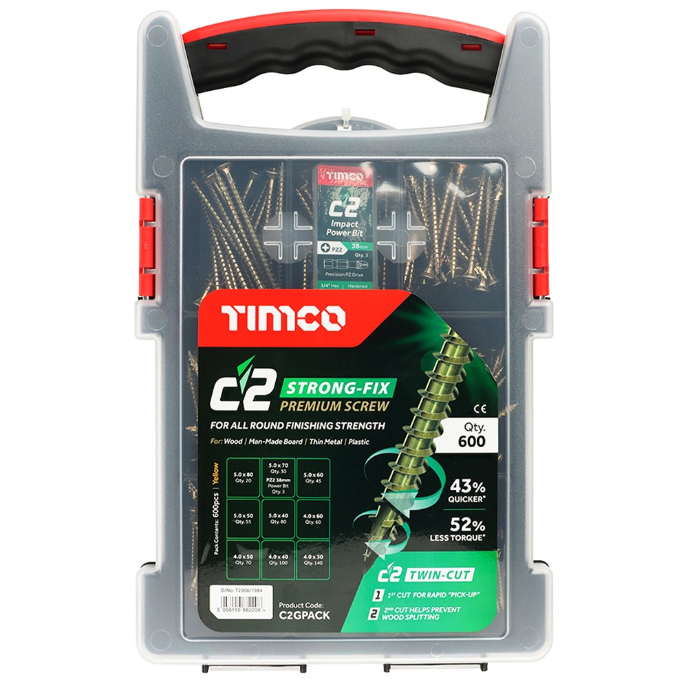 Timco C2 Strong-Fix Mixed Grab Pack - 600 Pieces | Timco Multi-Purpose ...