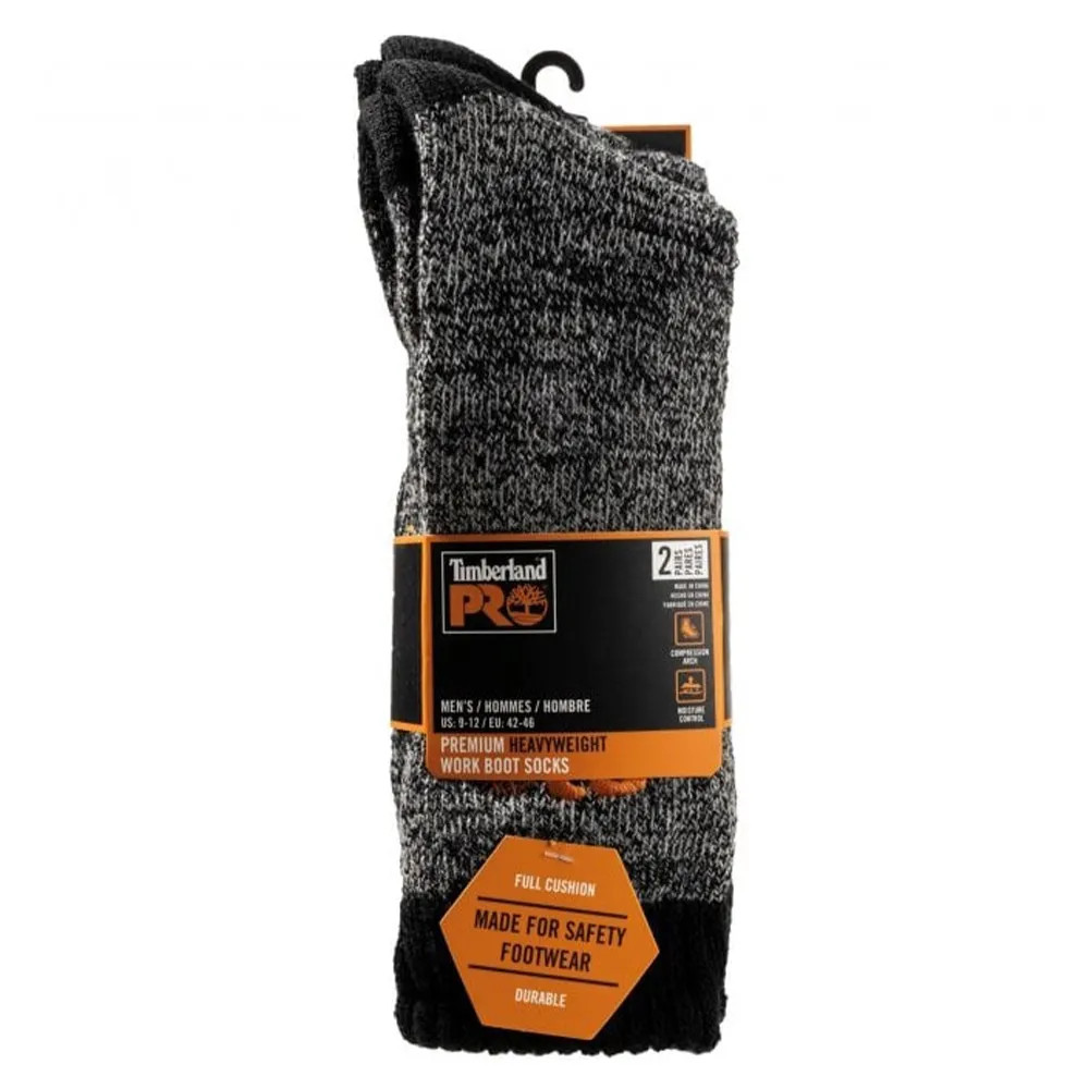 Timberland Pro Premium Heavyweight Boot Socks Grey/Black - 2 Pairs ...