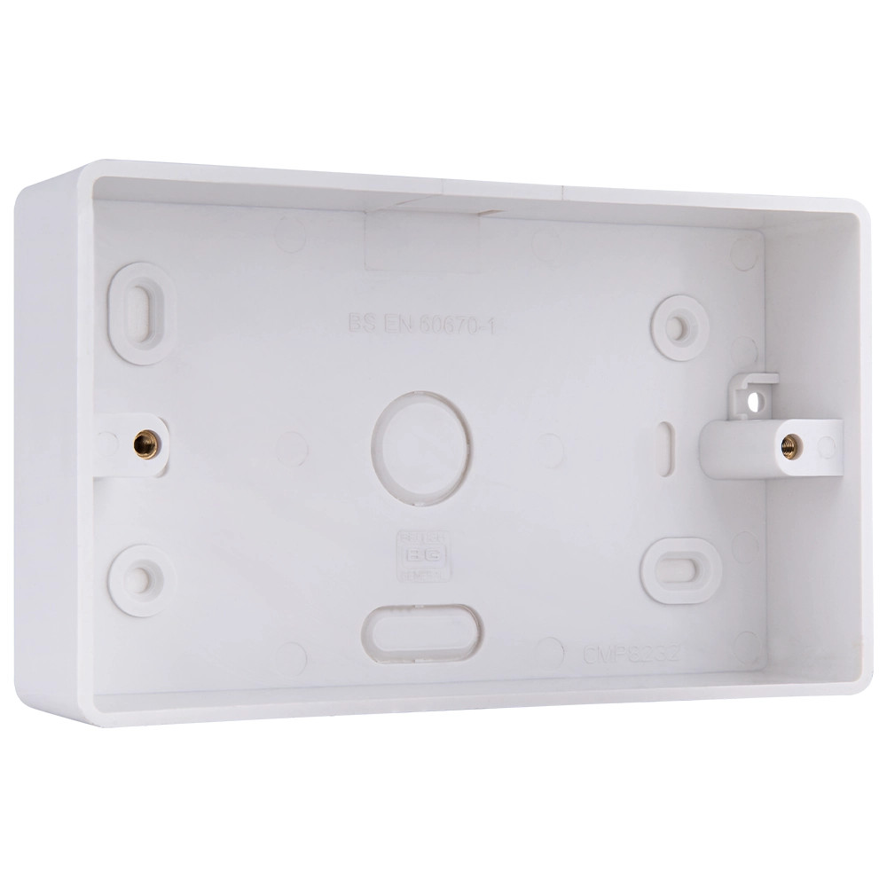 BG Electrical 800 Series 2-Gang Surface Pattress Back Box 32mm | BG ...