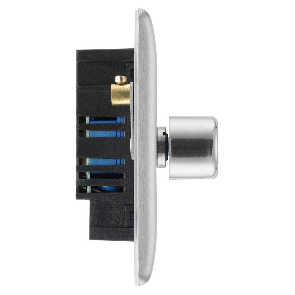 BG Electrical Nexus Metal 4-Gang 2-Way Dimmer Switch Brushed Metal | BG ...