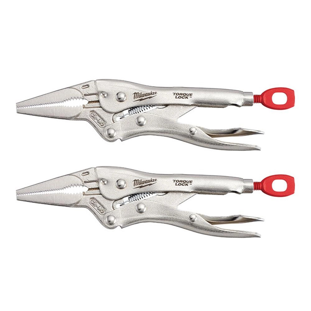 Milwaukee TORQUE LOCK Long Nose Straight Jaw Locking Pliers 9 inch ...