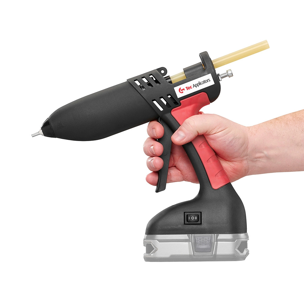 Tec 808-12 Professional Cordless 12mm Glue Gun with Bosch 18V Adapter ...