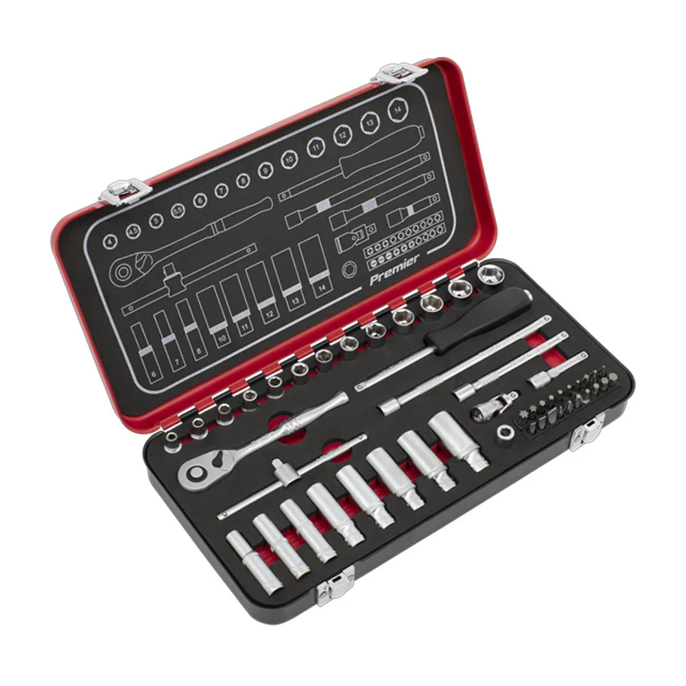 Sealey 49 Piece Premier Platinum 1/4'' Sq Socket Set - ITS