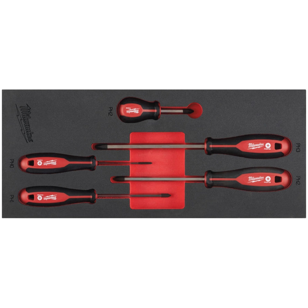 Milwaukee 5 Piece Tri-Lobe PH Screwdriver Set - ITS