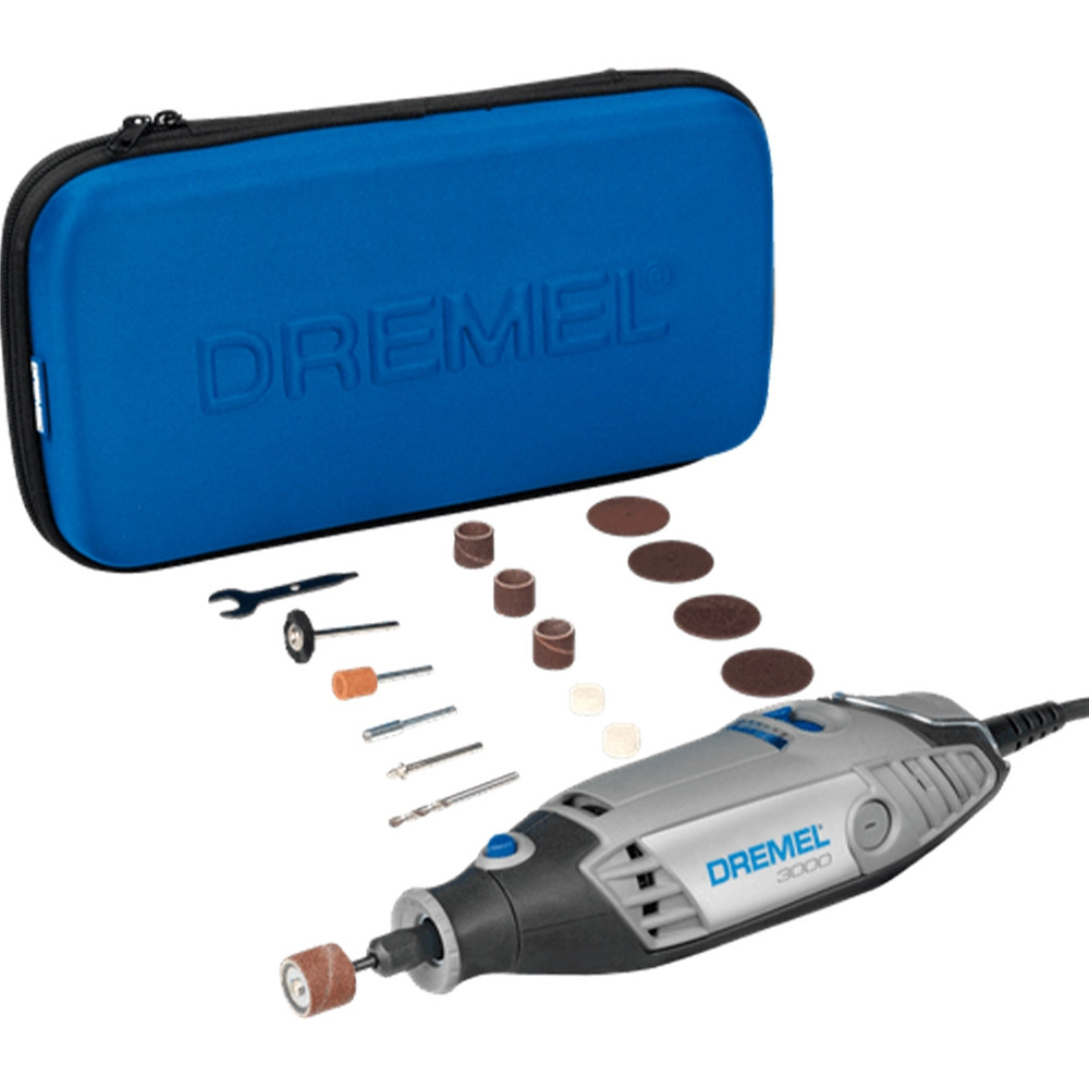 Dremel 3000-15 Electric Multi Tool Kit with 14 Accessories and Case - ITS