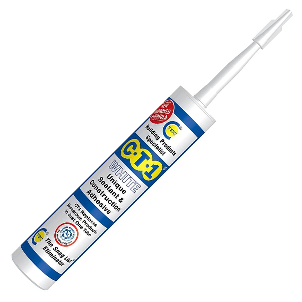 CT1 TRIBRID Unique Sealant & Construction Adhesive - 290ml White - Pack ...