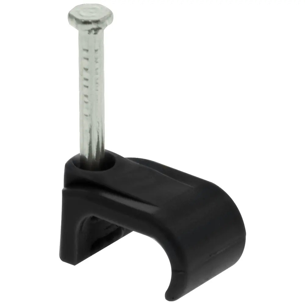 Unicrimp QJ12B BLACK Dual Coaxial Cable Clips - Pack of 100 - ITS