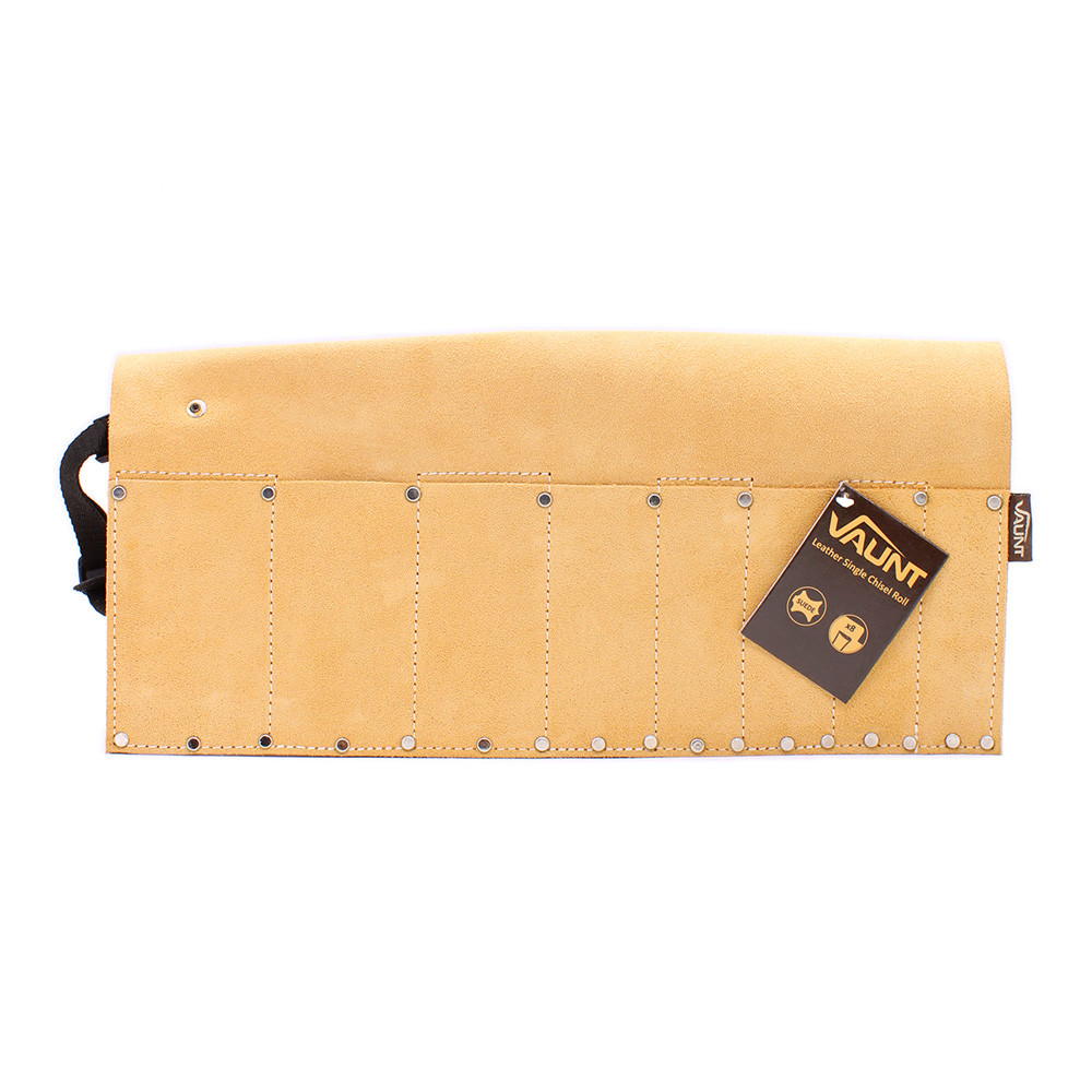 Vaunt Suede Leather Chisel Roll 8 Pocket | Vaunt Tool Rolls | ITS.co.uk
