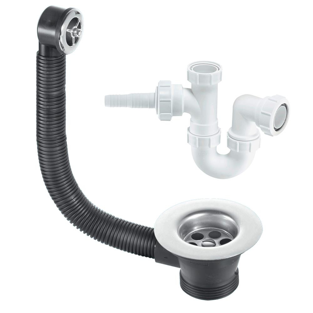 McAlpine 1 1/2'' Sink Combined waste & Overflow Trap with Horizontal ...