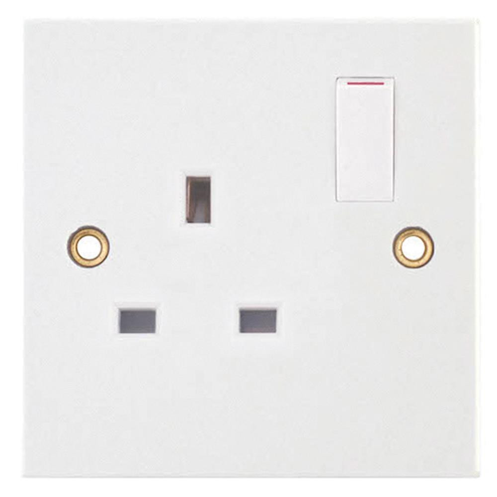 Selectric 13A 1 Gang Double Pole Switched Socket Outlet - Pack of 5 ...