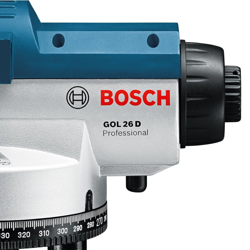 Bosch GOL 26 D Optical Level with BT160 Tripod, GR500 Measuring Rod ...