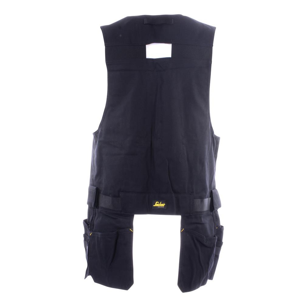 Snickers Canvas+ Tool Vest - Black | Snickers Work Body Warmers | ITS.co.uk