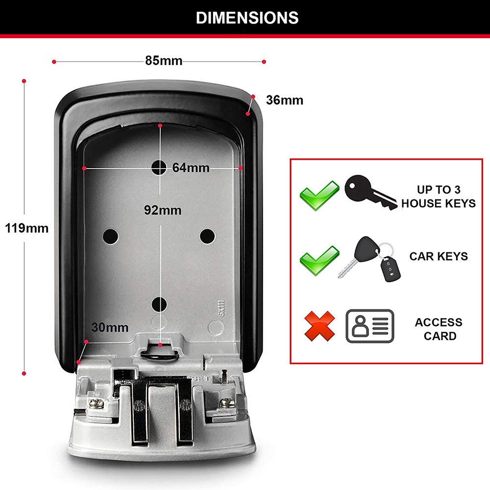 Master Lock Wall Mounted Key Storage Security Box | Master Lock Safes ...