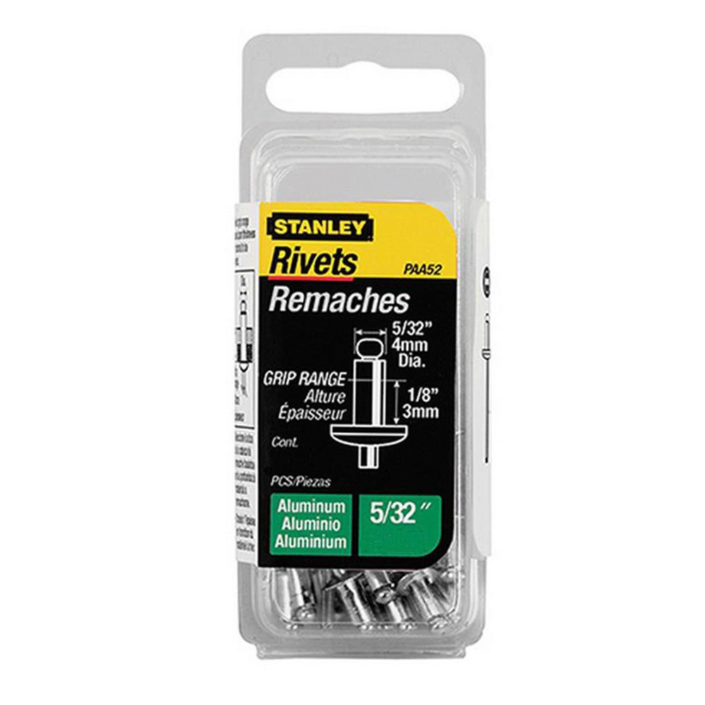 Stanley 3mm Long Aluminium Rivets - Pack of 15 | ITS.co.uk|