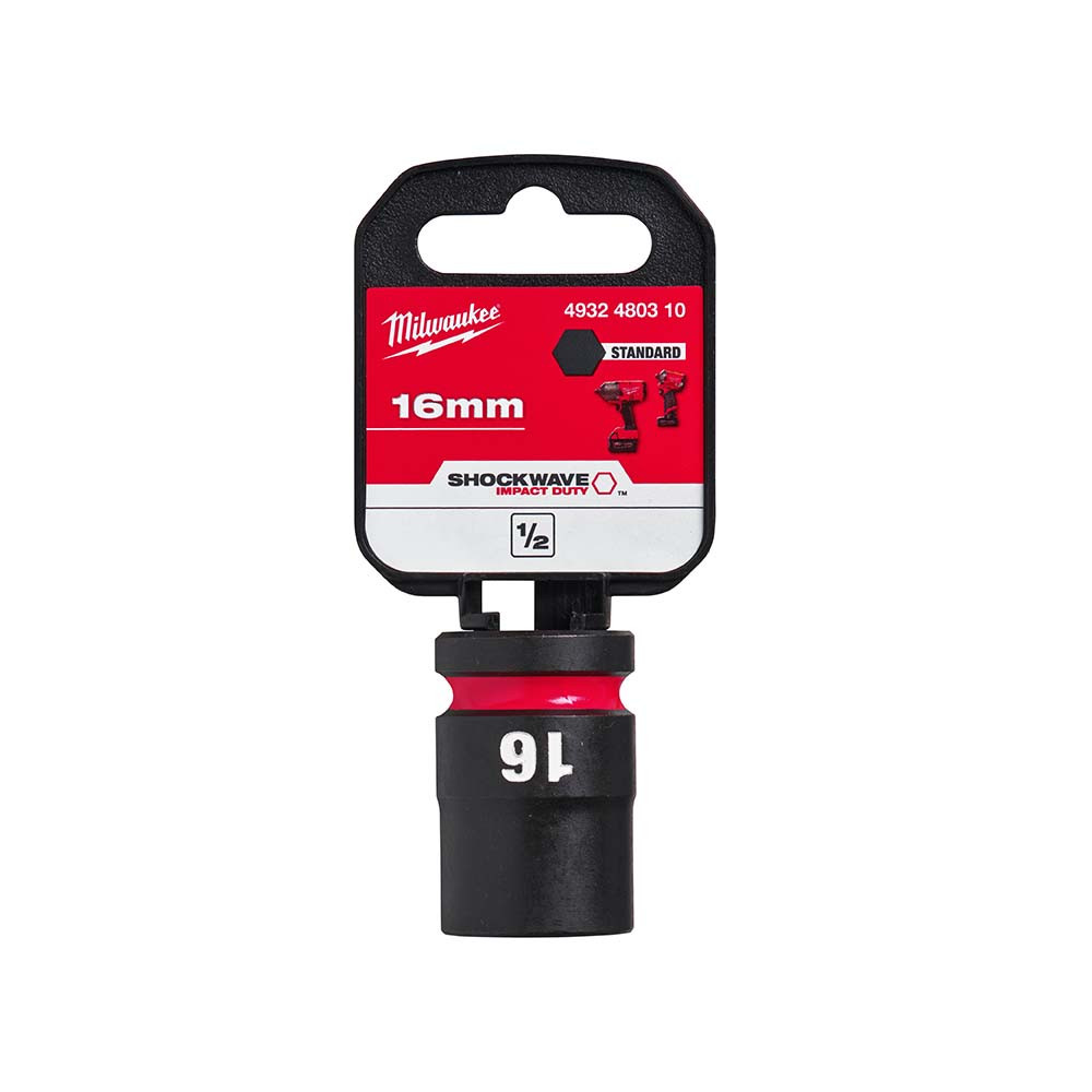 Milwaukee 16mm 1/2” Sq. SHOCKWAVE Impact Standard Socket | Milwaukee ...