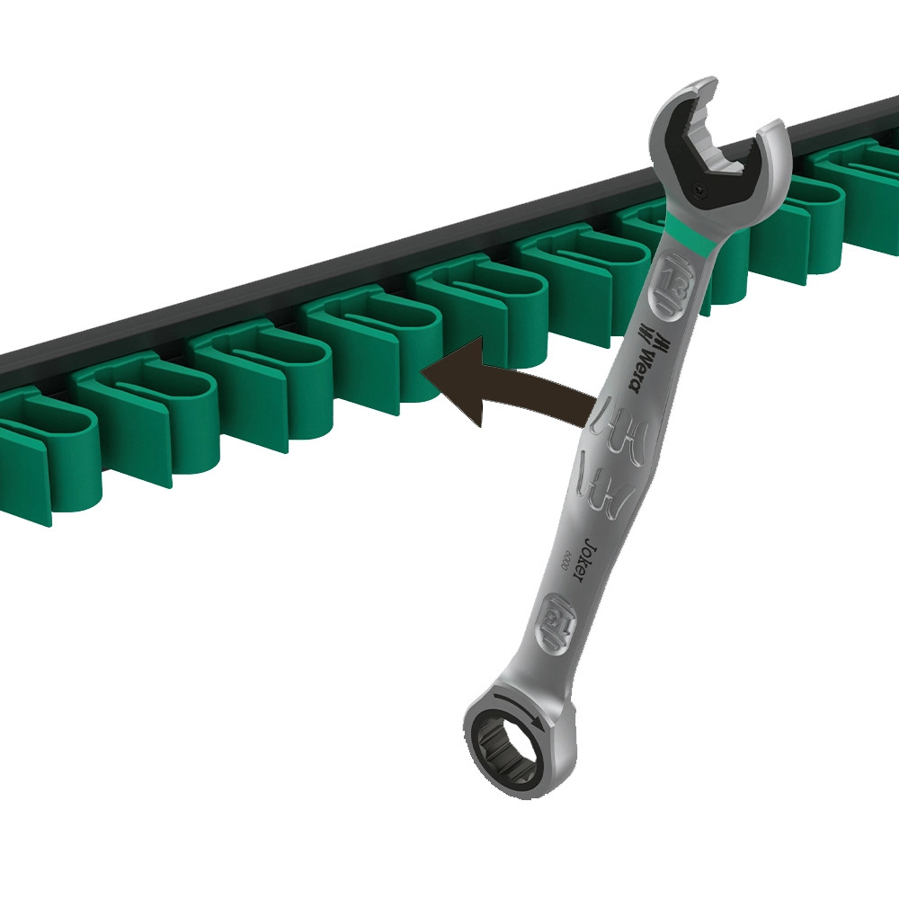Wera 5 Piece Joker 2 Ring Spanner Set with Magnetic Rail | Wera Spanner ...