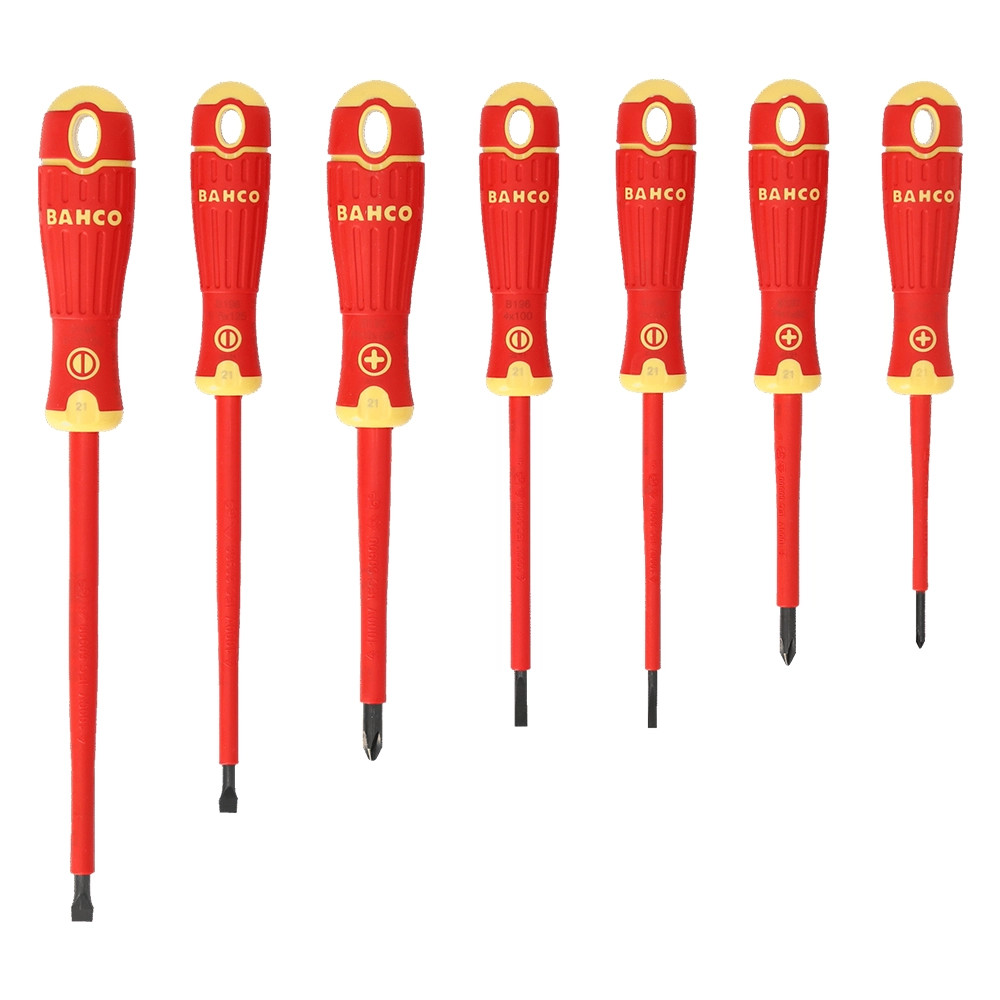 Bahco 7 Piece BahcoFit VDE Insulated Screwdriver Set - ITS