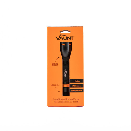 Vaunt 1000 Lumen Heavy Duty Sliding Focus Hand Torch | Vaunt Torches ...