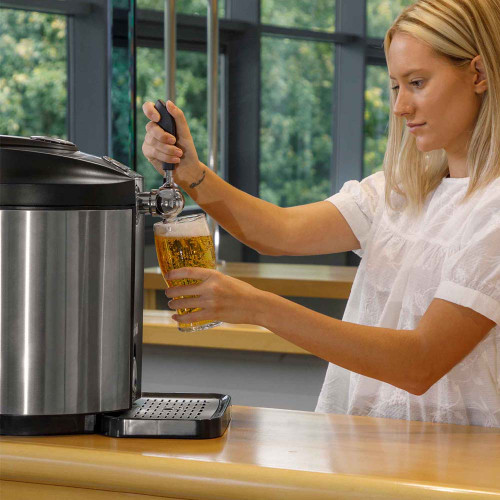 Baridi 5L Mini Keg Draft Beer Dispenser Tap with Integrated Cooling ...