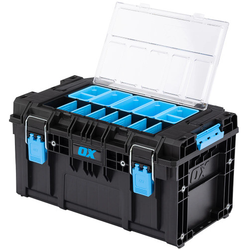 OX TOOLTREK Pro Tote Tool Box with Organiser Top - ITS