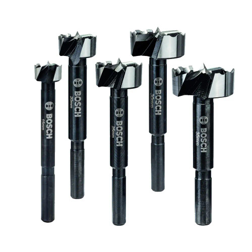 Bosch 5 Piece 15-35mm Forstner Drill Bit Set in Wood Case - ITS