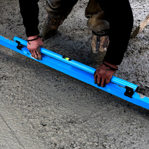 OX Pro 2 Piece Clamped Handle Concrete Screeds - With Vial - ITS