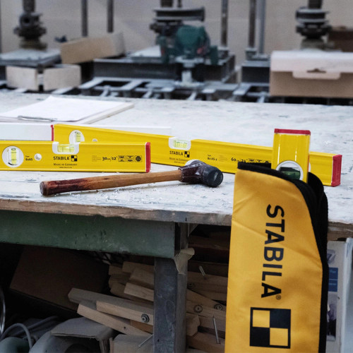 Stabila 4 Piece Type 80 AS Spirit Level Set with Case (200mm, 300mm ...