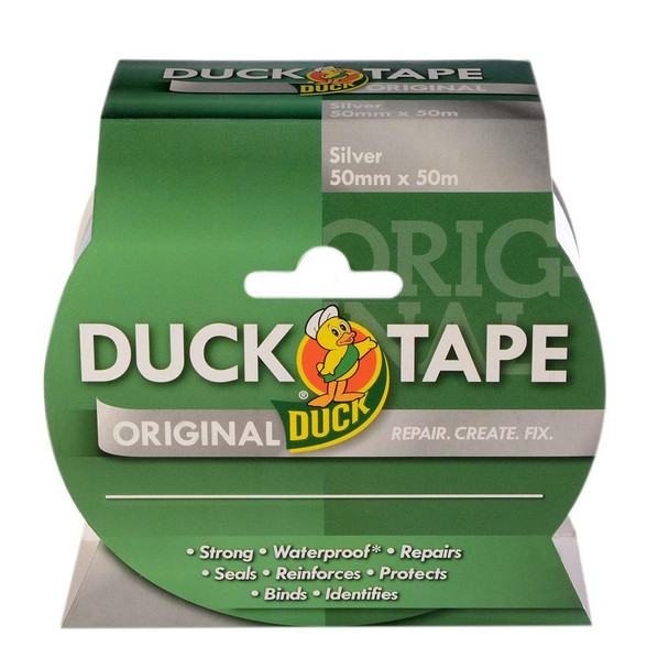 Duck Tape Original Silver 50mm x 50m | Duck Tape Cloth Tapes | ITS.co.uk