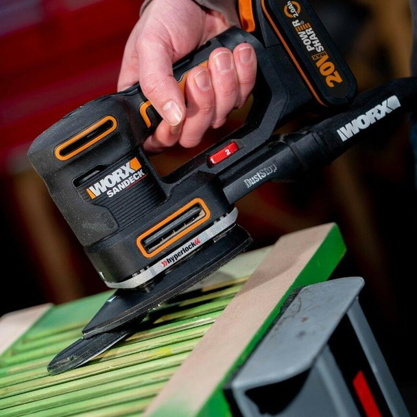 Worx WX820 20V MAX Multi Sander with 1x 2.0Ah Battery and Charger ...