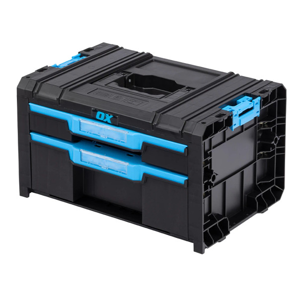 OX TOOLTREK Trade 2 Drawer Tool Box | OX Tools Toolboxes With Drawers ...