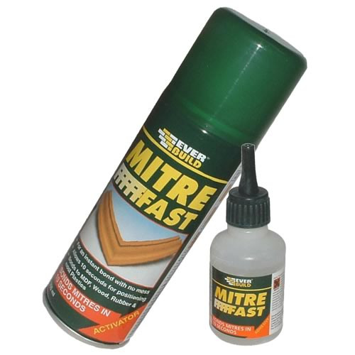 Everbuild Mitre Fast Two Part Bonding Kit, 100 g Adhesive / 400 ml ...