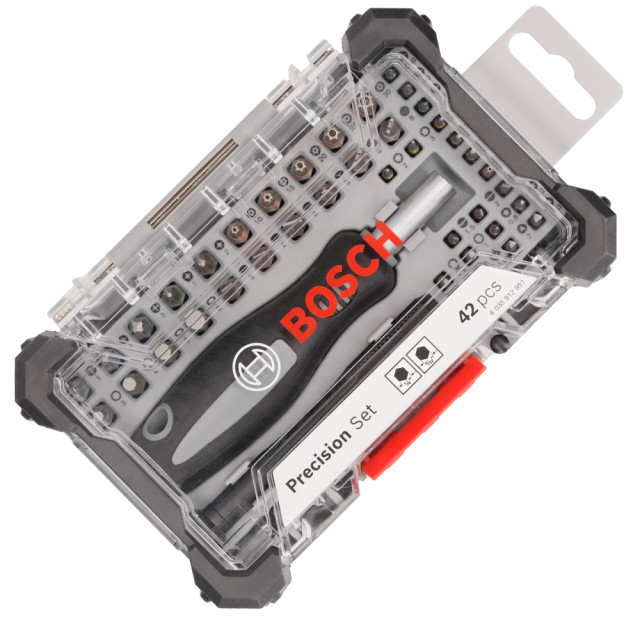 Bosch 42 Piece Precision Screwdriver Bit Set with Flexible Extension ...