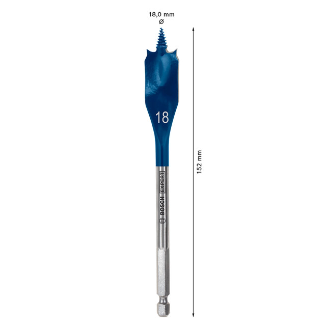 Bosch EXPERT 18 x 152mm Self-Cut Speed Flat Drill Bit | Bosch Flat ...