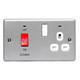 BG Brushed Steel 45A Cooker Connection Unit Switched Socket - White ...