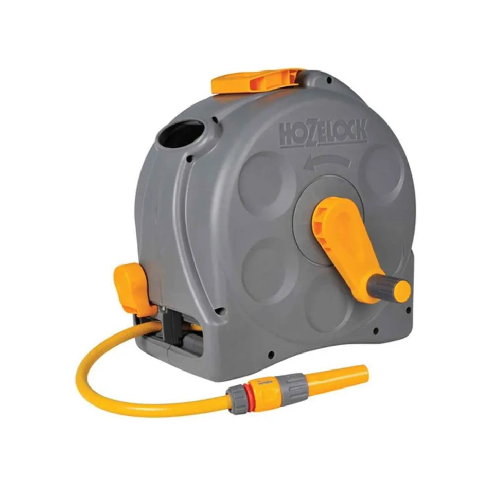 Hozelock 2415 Compact Enclosed Reel with 25m hose, Fittings & Nozzle ...