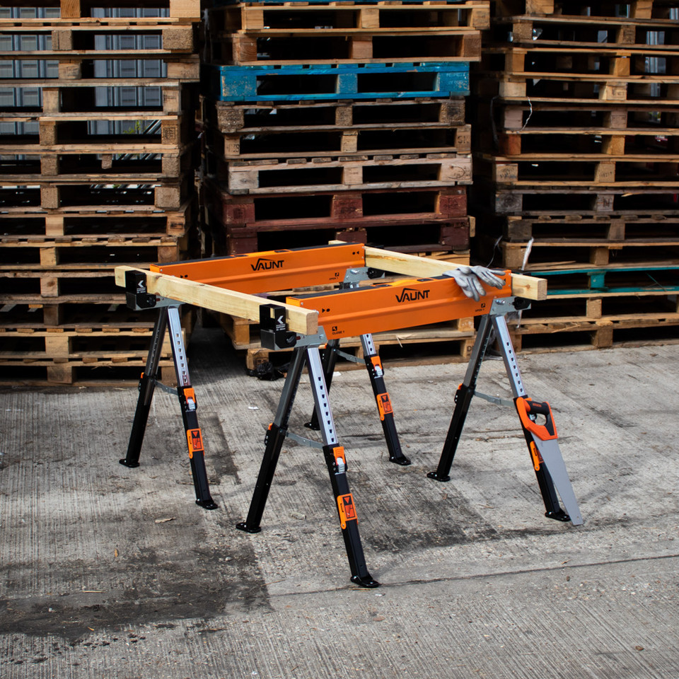 Vaunt Heavy Duty Fully Adjustable Trestle Twin Pack | ITS.co.uk|