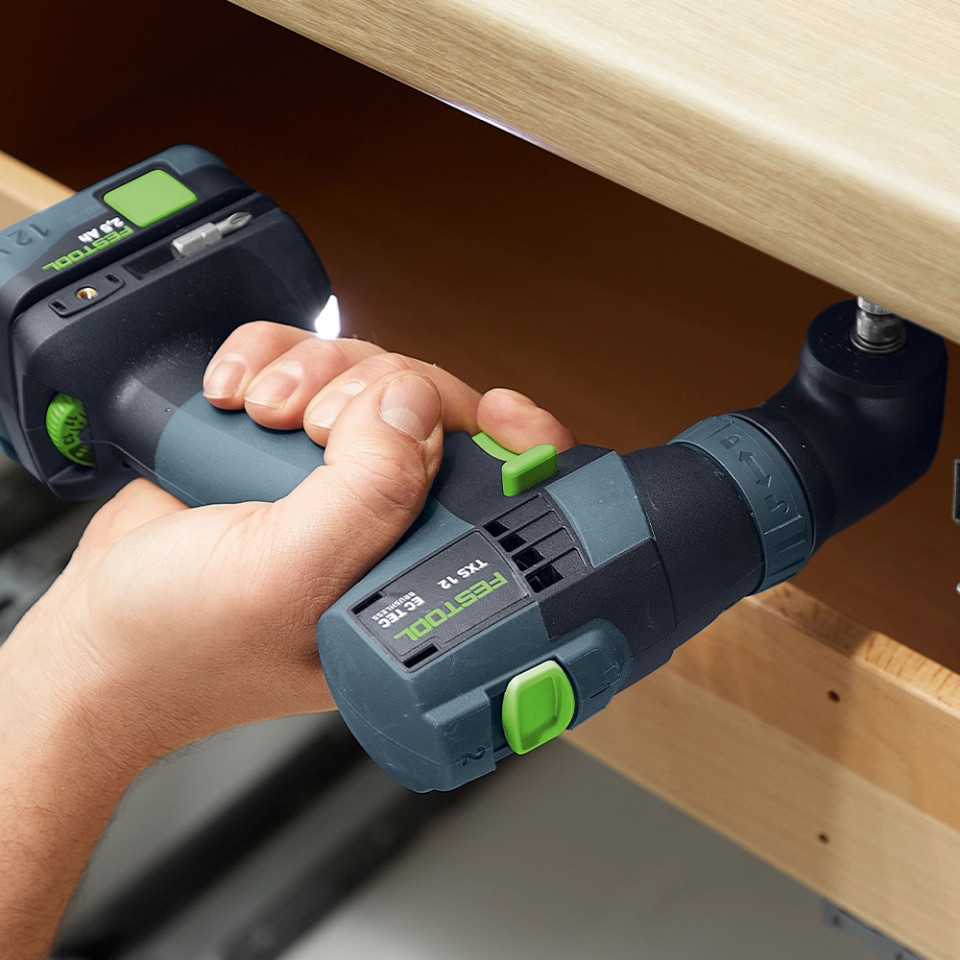 Festool TXS 12 12V Drill, 2x 2.5Ah Batteries, Charger, Accessories ...