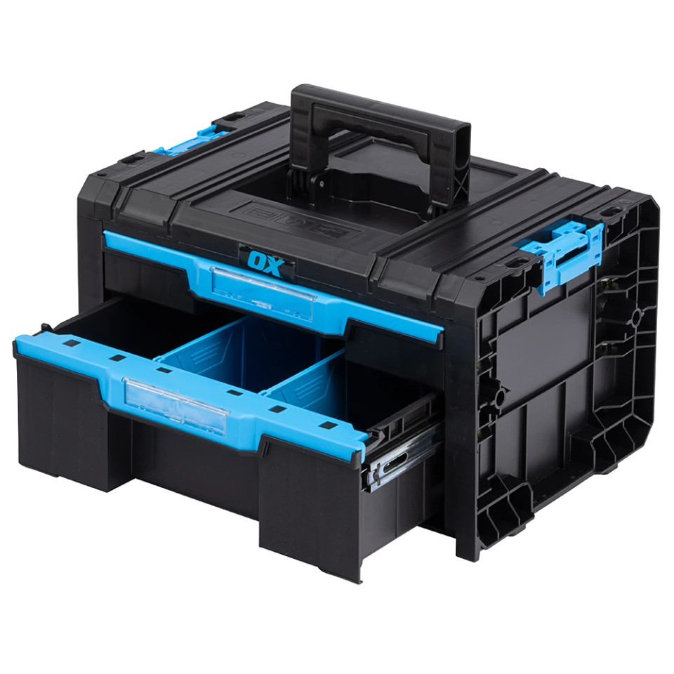 OX TOOLTREK Trade 2 Drawer Tool Box | OX Tools Toolboxes With Drawers ...