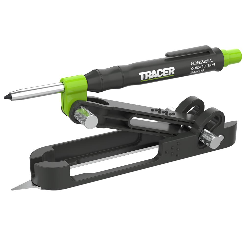 TRACER Scribe Tool with Deep Hole Pencil & 6x Replacement Lead ...