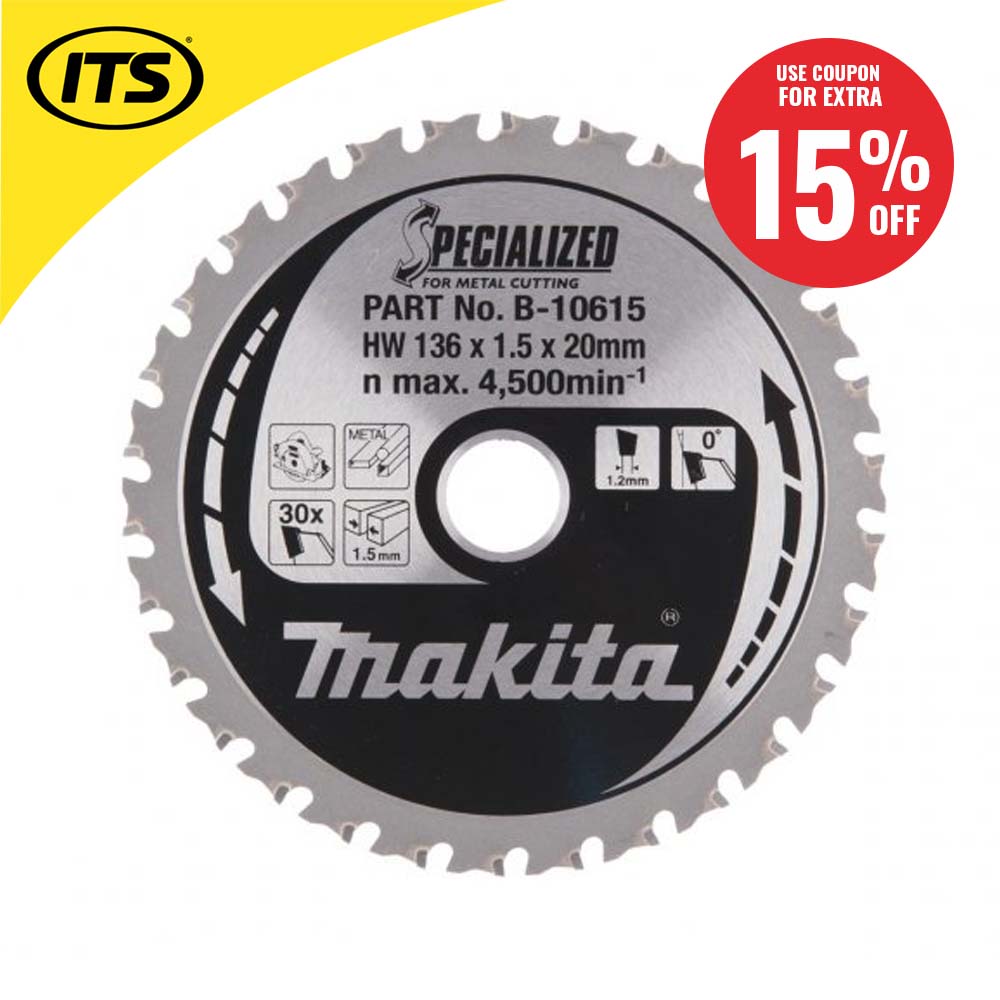 Makita B 33526 136mm x 20mm 30T Specialized Metal Saw Blade