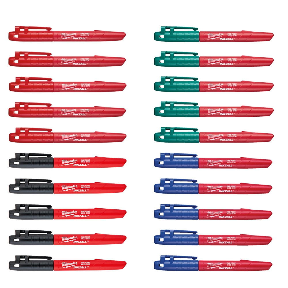 Milwaukee Mega 20 Piece INKZALL Pen Bundle | Milwaukee Permant Markers ...