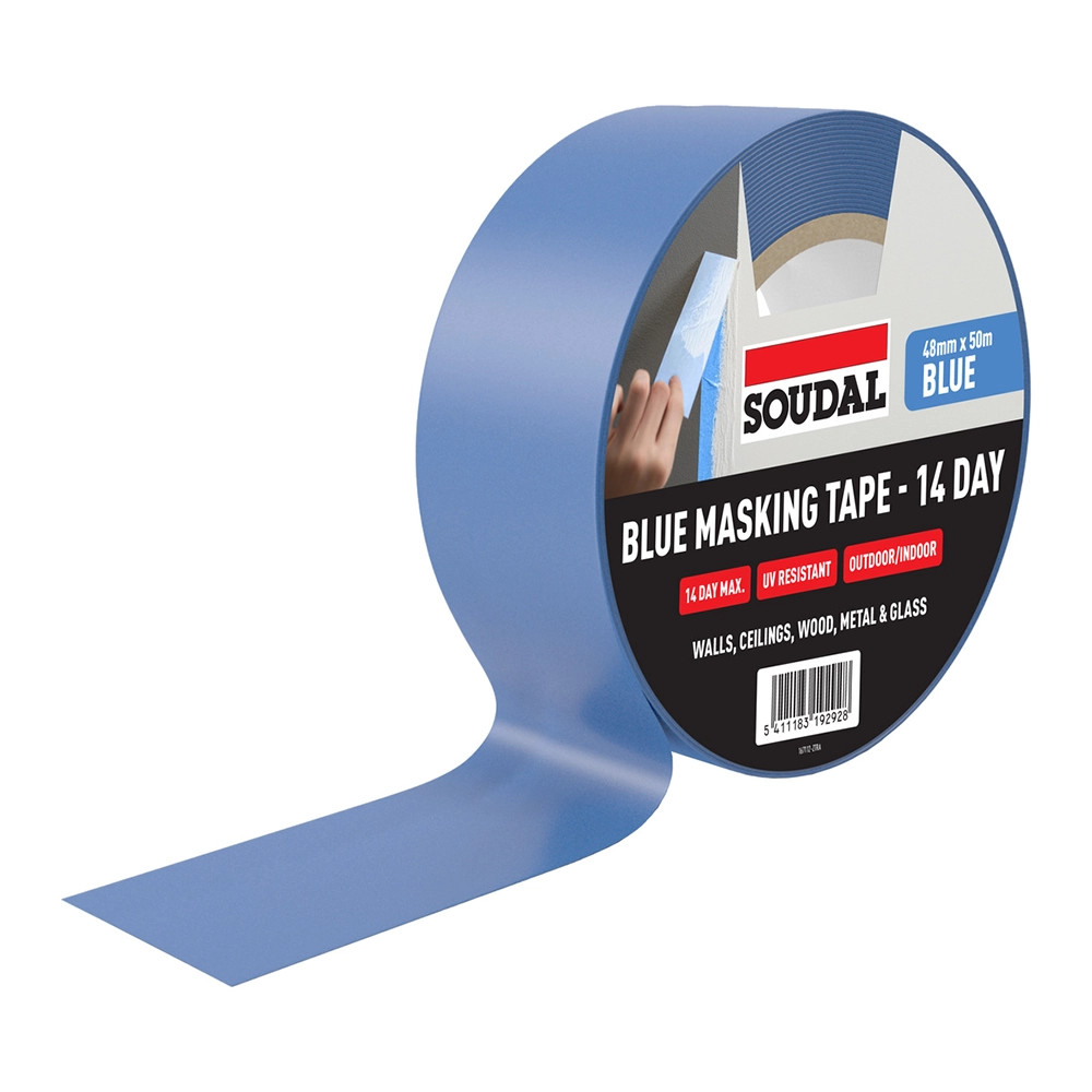 Soudal 14 Day Outdoor Blue Masking Tape - 48mm x 50m | Soudal Masking ...