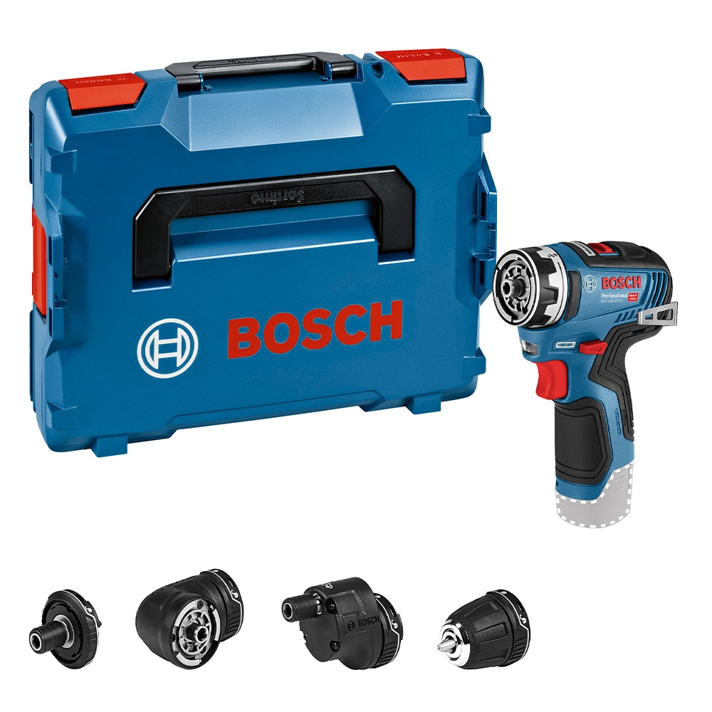 Bosch GSR 12V-35 FC 12V Drill Driver, Interchangable Heads & Case ...