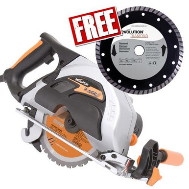 Evolution Rage Multipurpose Circular Saw (Free 2nd Blade)