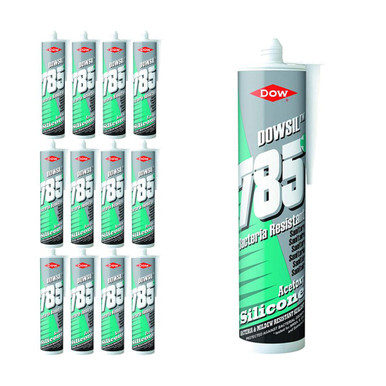 Dow Corning 785+ Bacteria Resistant Sanitary Sealant White 310ml - Box ...