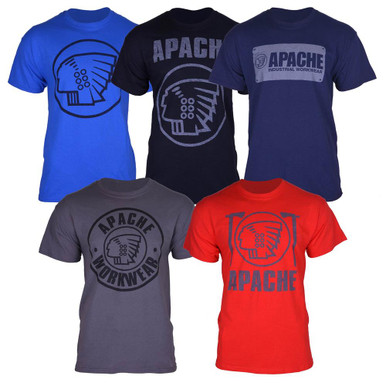 Apache T-Shirt Selection - Pack of 5 | Apache Work T-Shirts | ITS.co.uk