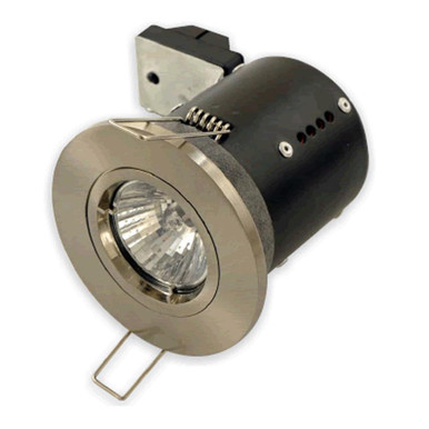 Danic Fire Rated & IP65 Die Cast Fixed Shower Light for GU10s - Satin ...