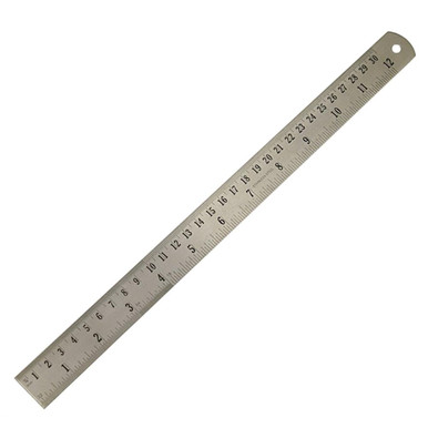 Faithfull Stainless Steel Rule 300mm x 25mm | ITS.co.uk|