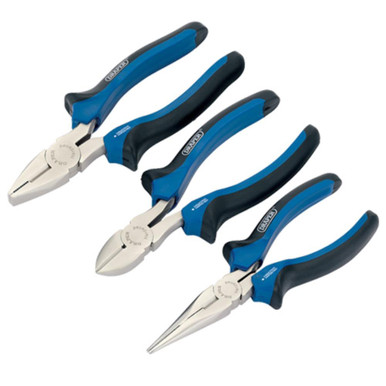Draper 3 Piece Soft Grip Plier Set | Draper Plier Sets | ITS.co.uk