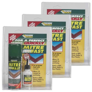 Everbuild Mitre Fast Bonding, Standard Kit - Pack of 3 | Everbuild High ...